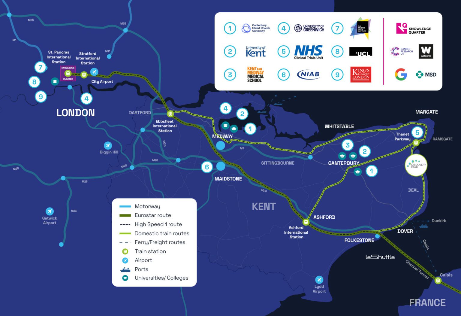 Location | Discovery Park | Leading Science Park in Kent, UK